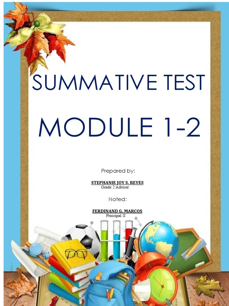 Summative Test All Subjects 2nd Quarter 1-2 | PDF