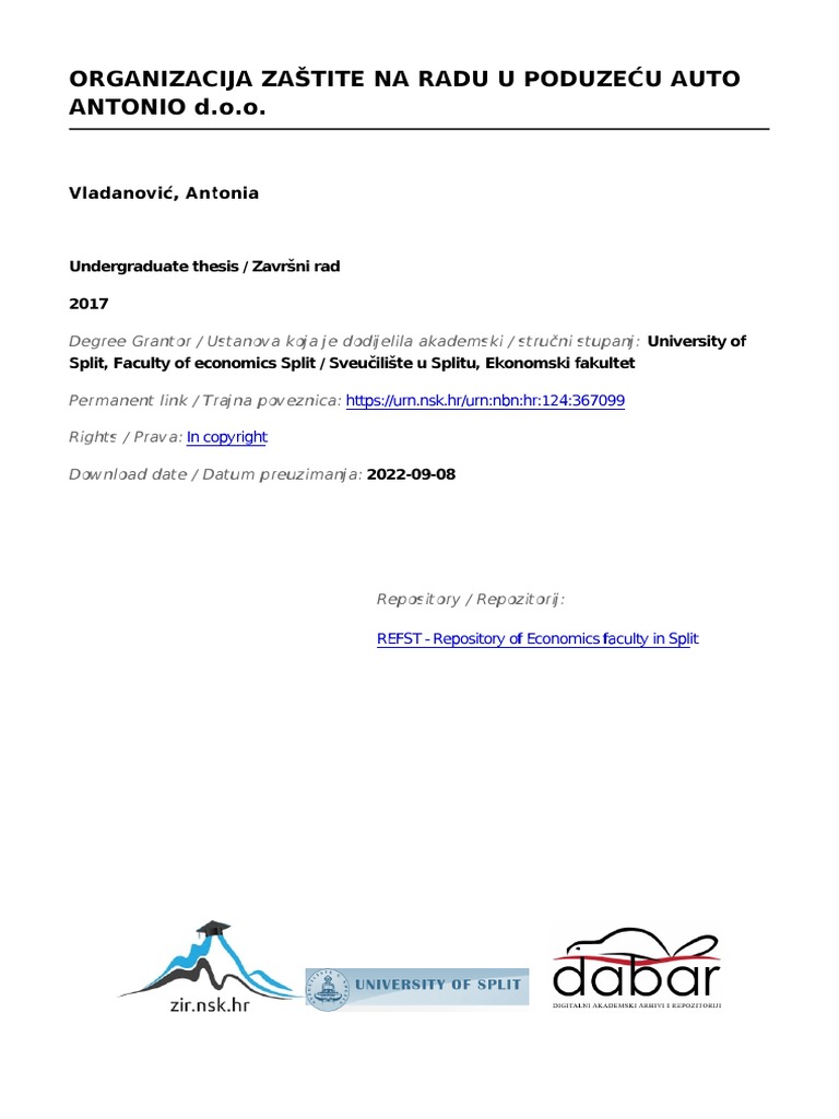 Sigurnost Rada TMV | PDF