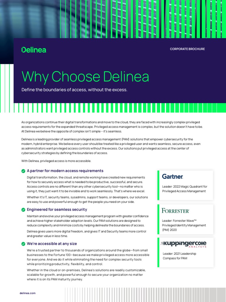Delinea Datasheet Corporate Brochure | PDF | Cloud Computing | Computer Security
