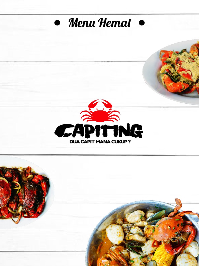 Menu Gubug Udang Cibubur dan Harga | PDF