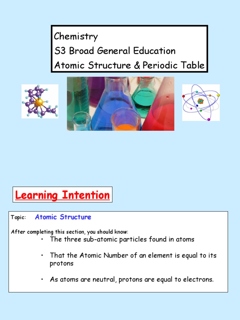 Atomic Structure and the Periodic Table: An Introduction to Subatomic ...