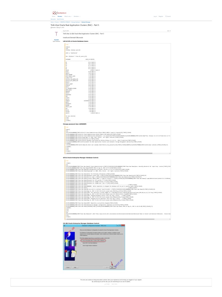 Triển Khai Oracle Real Application Clusters Rac Part 5 Lab Network System Security Pdf