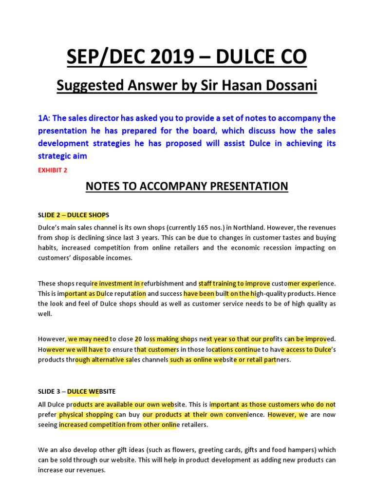 Dulce (Sep Dec 2019) - Draft Answer by Sir Hasan Dossani (Full Drafting ... Dulce (Sep Dec 2019) - Draft Answer by Sir Hasan Dossani (Full Drafting ...