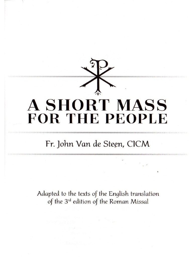 A Short Mass For The People - V2 | PDF | Christian Denominational ...