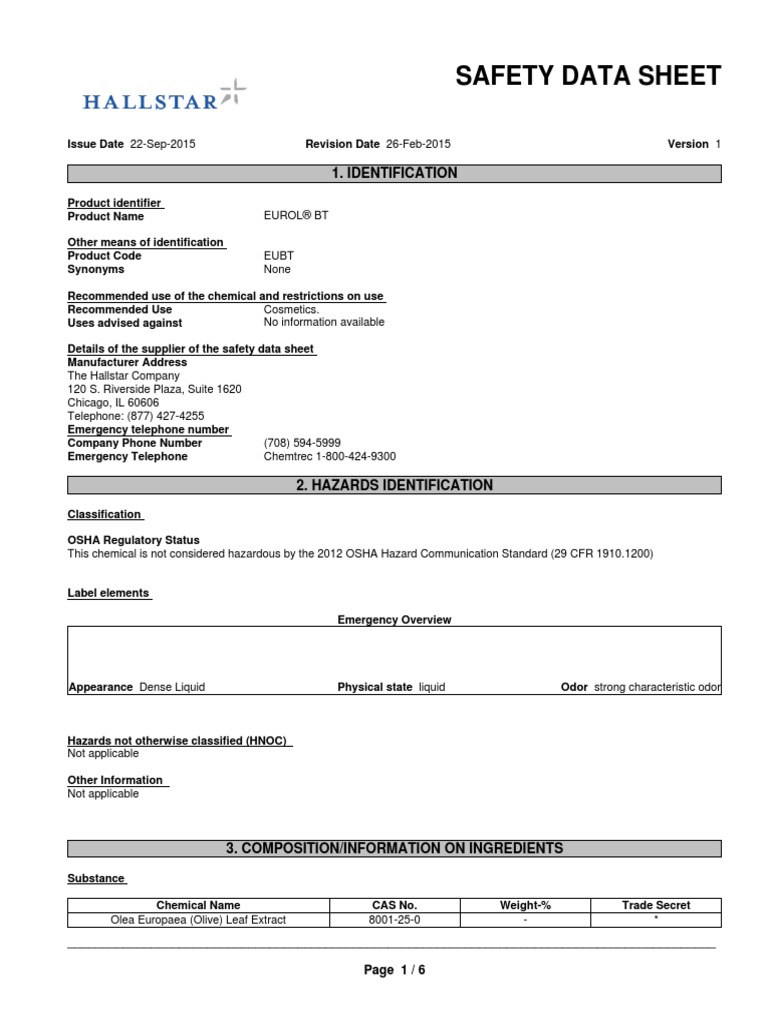Eurol® BT - MTR - Agho - en | PDF | Superfund | Physical Sciences
