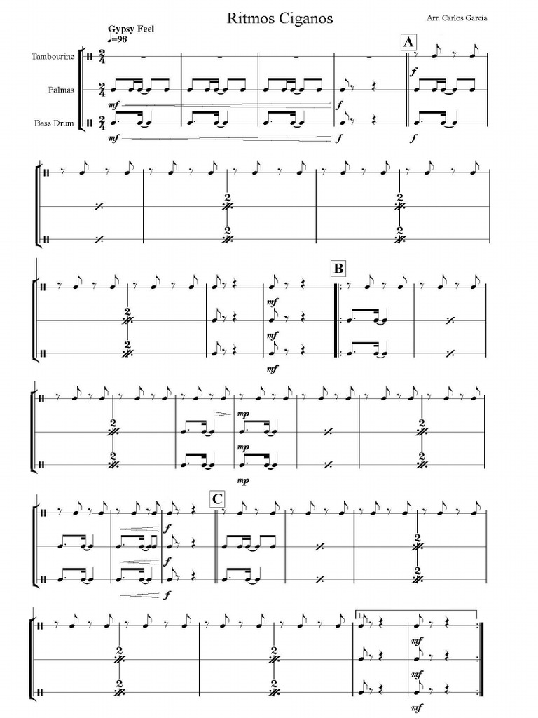 Ritmos Ciganos - Percussioni | PDF
