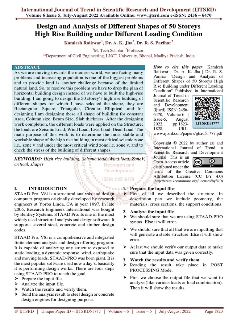 Design and Analysis of Different Shapes of 50 Storeys High Rise ...