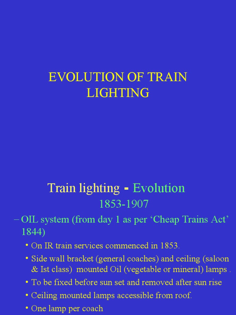 Evolution of Train Lighting | PDF | Lighting | Train