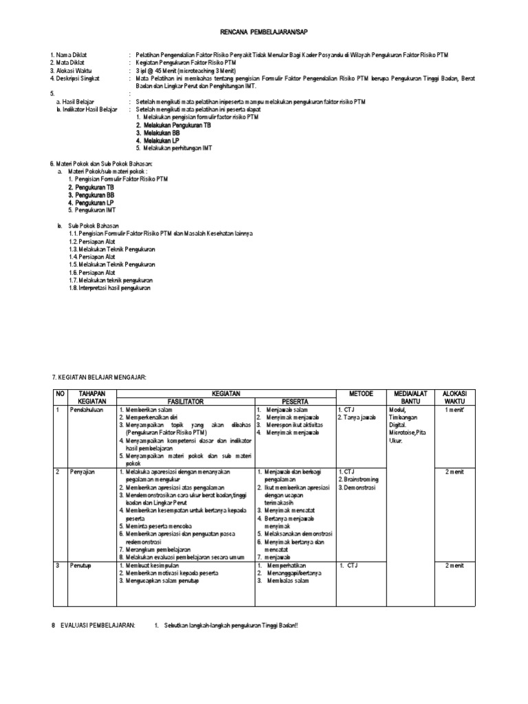 Contoh RP Posyandu | PDF