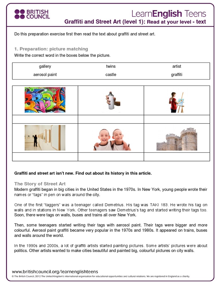 Graffiti Level 1-Text and Prep 0 | PDF | Graffiti | Street Art