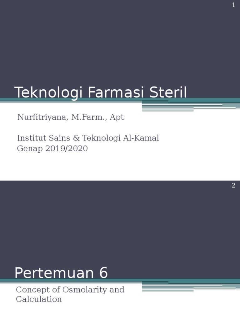 TSF Steril Pertemuan 6-1 | PDF