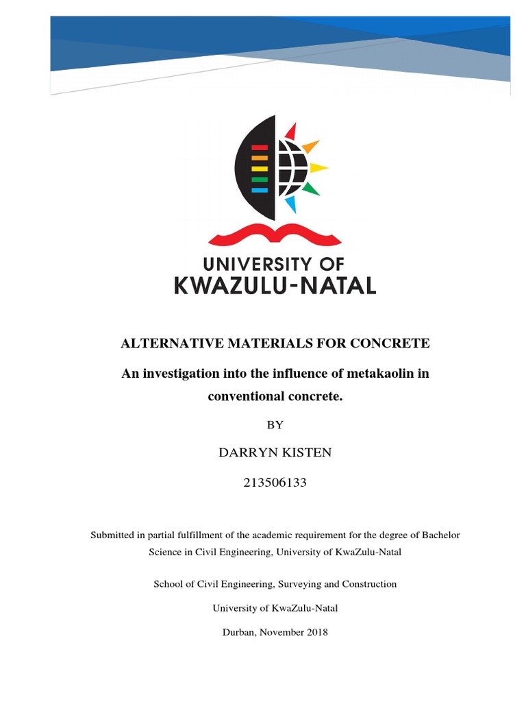 Darryn Kisten Dissertation | PDF | Concrete | Cement