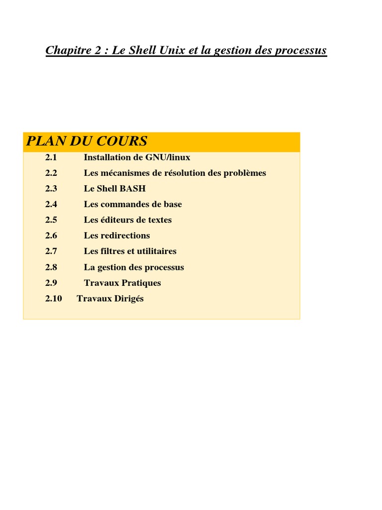 1 Cours Système | PDF | Interface système | Interface en ligne de commande