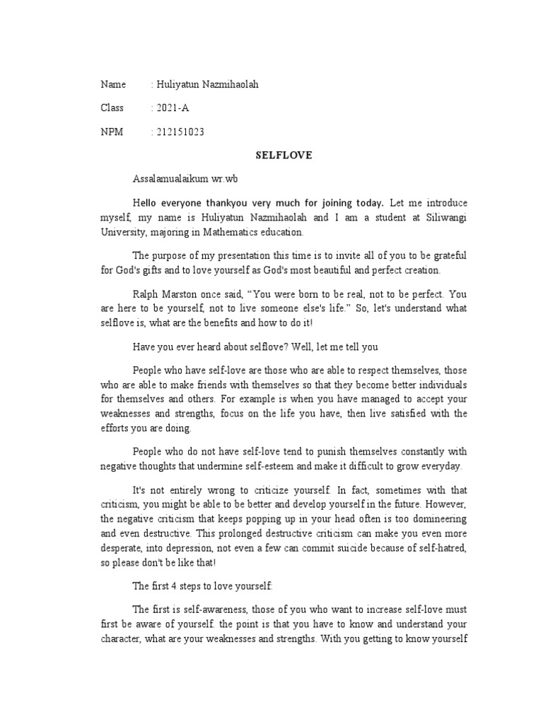 English script | PDF | Self Esteem | Cognitive Psychology