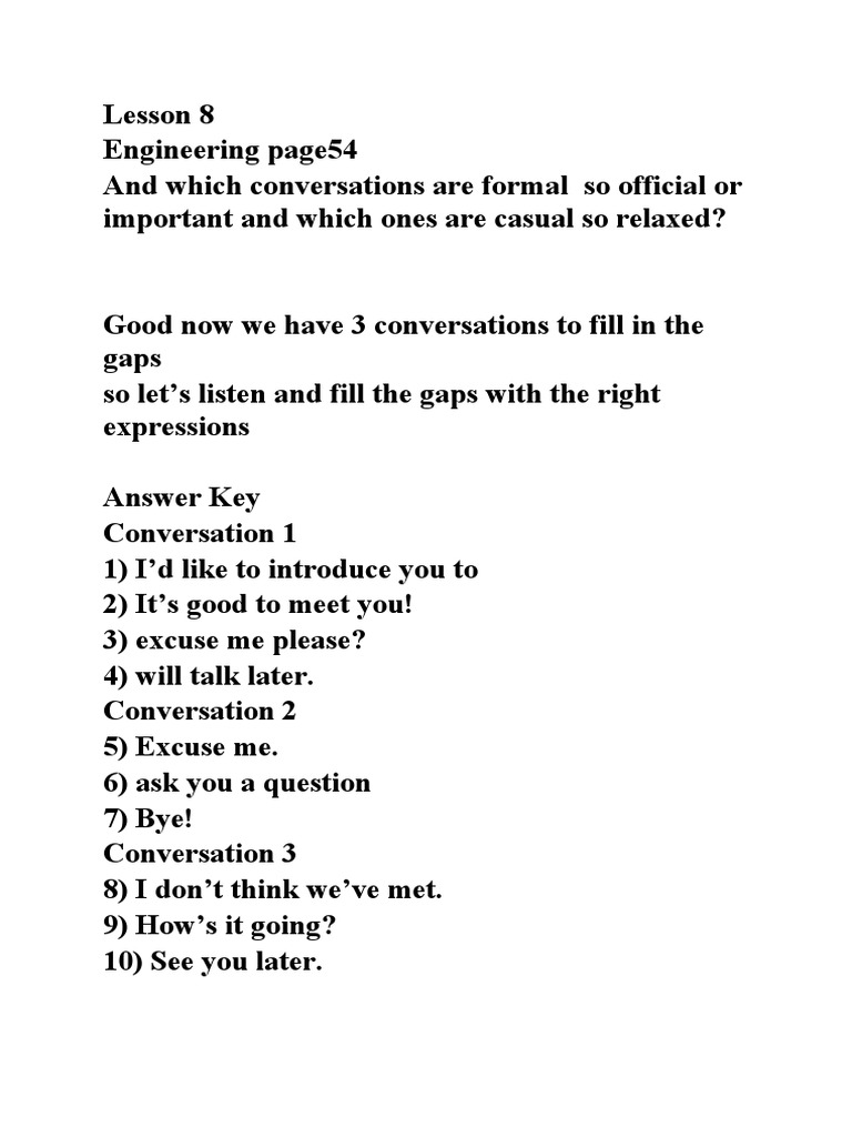 Conversations and Greetings in Context | PDF | Health Professional ...