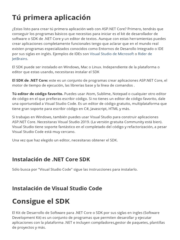 El Pequeño Libro de ASP - NET Core | PDF | .NET Framework | Microsoft Visual Studio