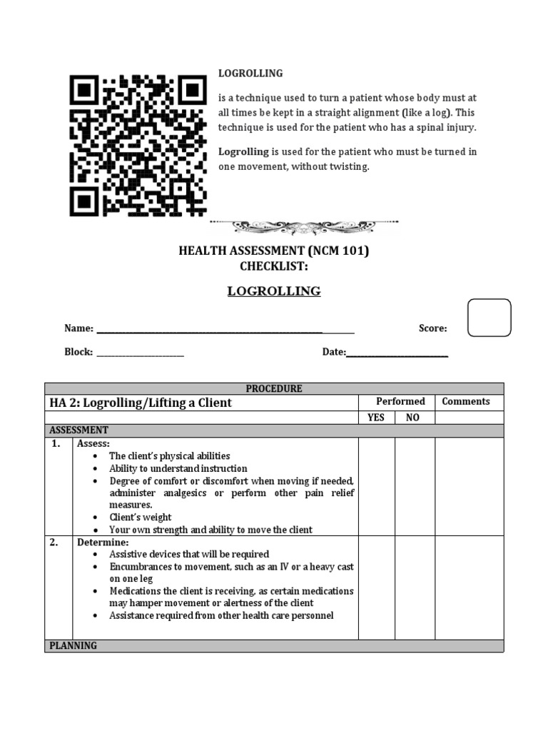 HA 2 Simplified LOGROLLING Tech | PDF | Clinical Medicine | Health Sciences