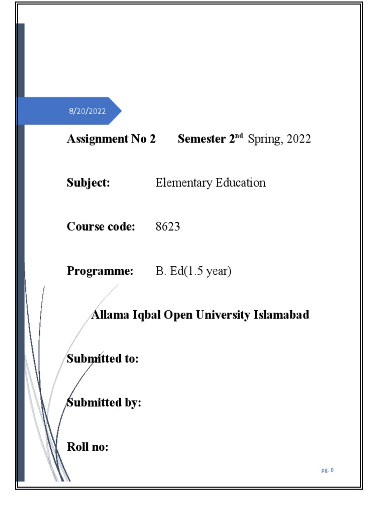 8623 Assignment No 2 | PDF | Educational Technology | Attention Deficit Hyperactivity Disorder