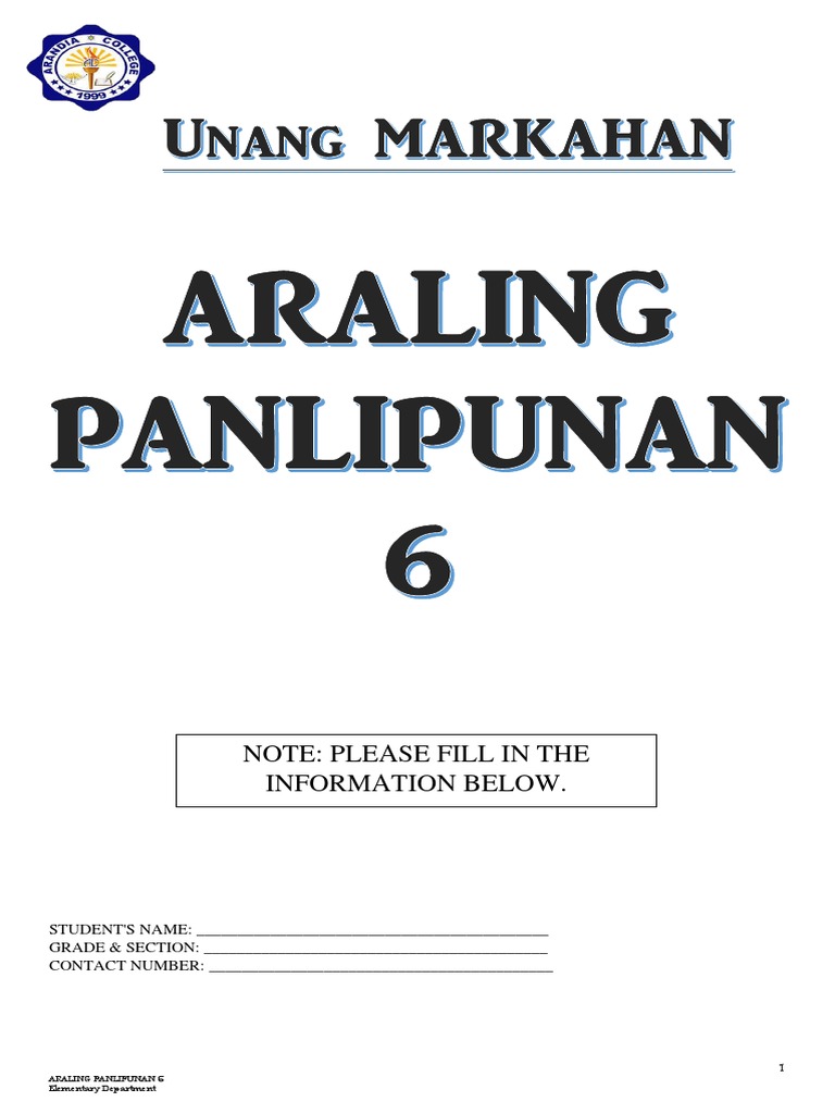 AP 6 - 1st Quarter Module | PDF