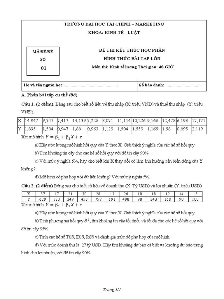 De Thi BTL KTL HK I 2022 | PDF
