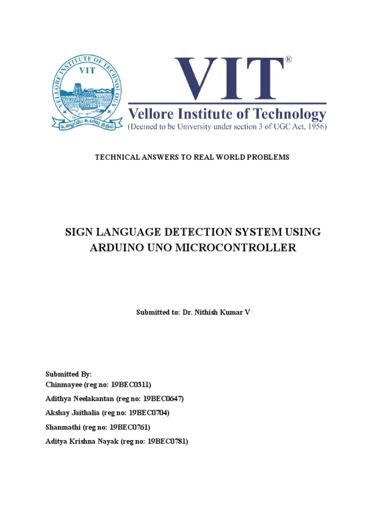 Tarp Report | PDF | Sign Language | Arduino