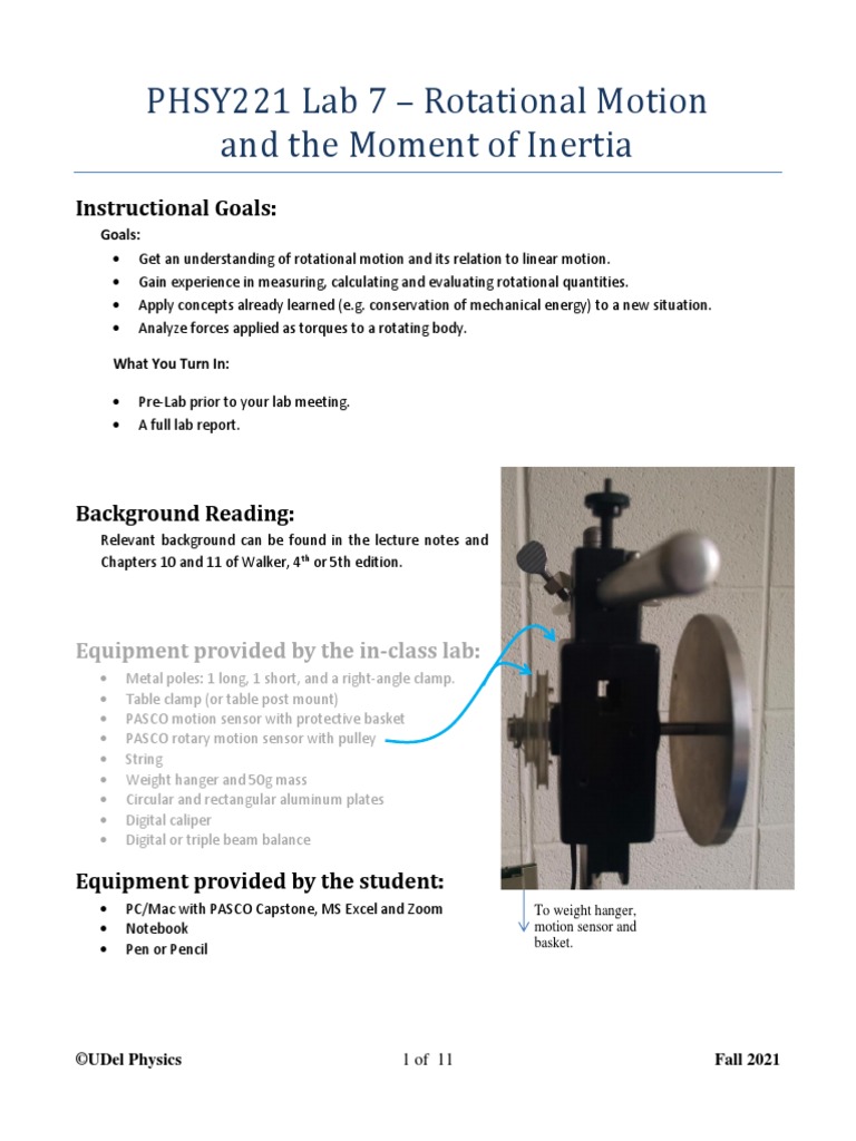 7 - Moment of Inertia | PDF | Torque | Rotation Around A Fixed Axis