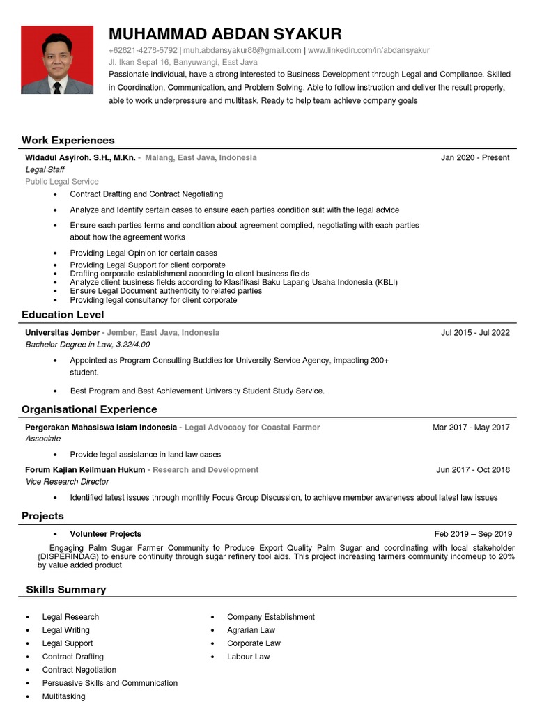 Muhammad Abdan Syakur-Resume | PDF