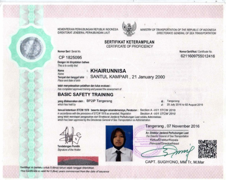 Sertifikat BST | PDF