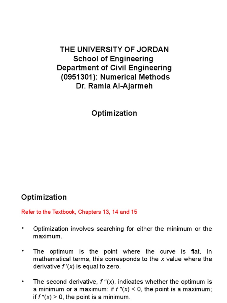 Numerical Methods Optimization | PDF | Mathematical Optimization ... Numerical Methods Optimization | PDF | Mathematical Optimization ...