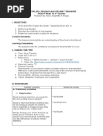 Grade 7 Heat Transfer Lesson Plan | PDF | Heat Transfer | Heat