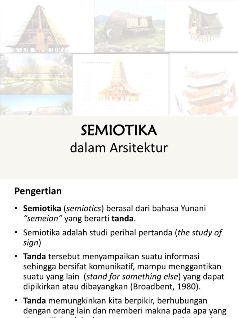 Pertemuan 14-Semiotika Dalam Arsitektur | PDF