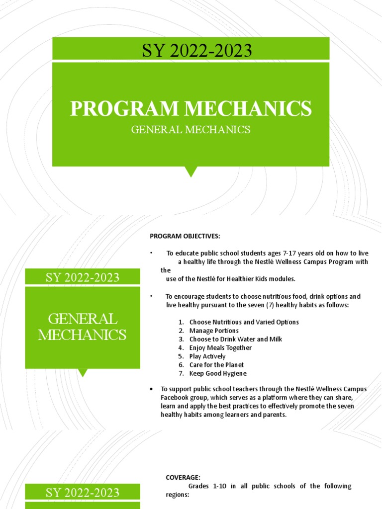 GTI On Program Mechanics | PDF | Foods | Teachers