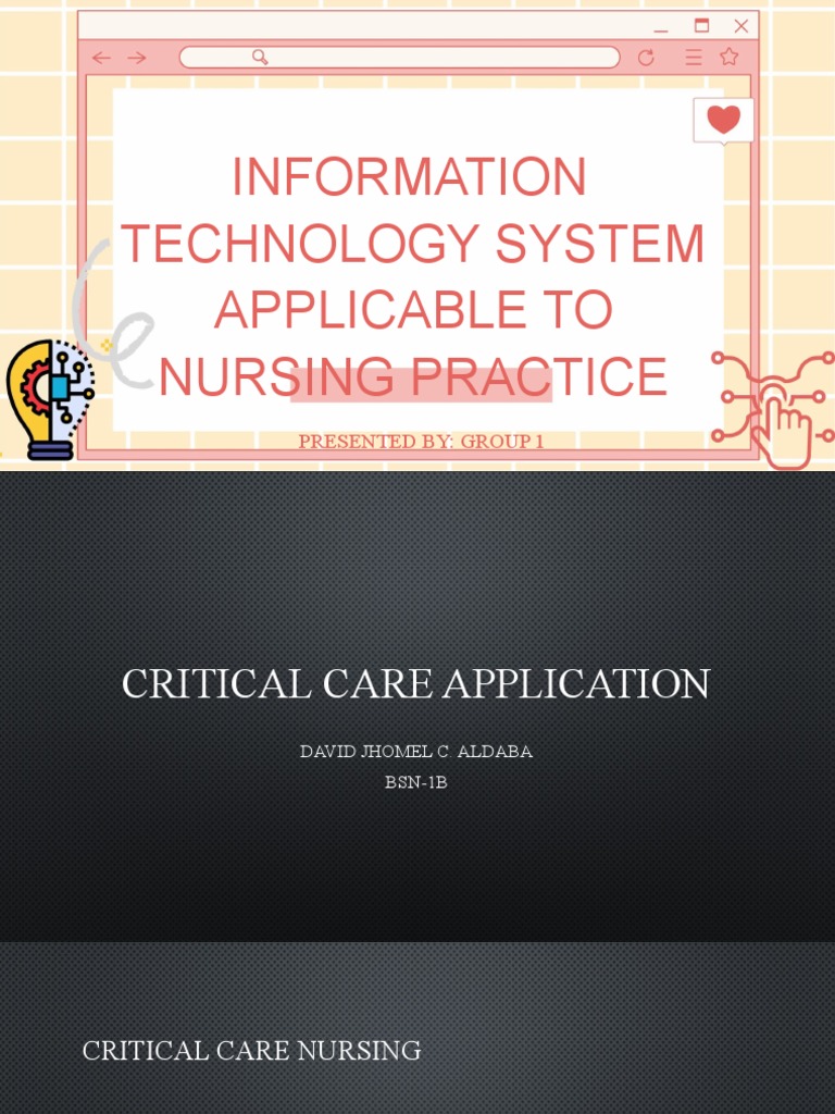 Information Technology System Applicable To Nursing Practice | PDF | Intensive Care Medicine ...