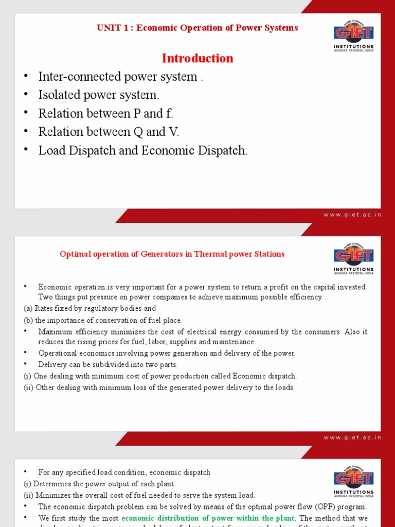 PSOC PPT For All Units | PDF | Mathematical Optimization | Hydroelectricity