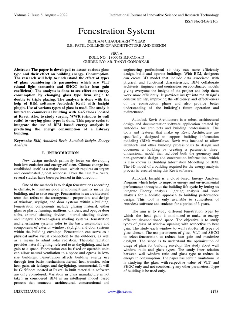 Fenestration System | PDF | Autodesk Revit | Window