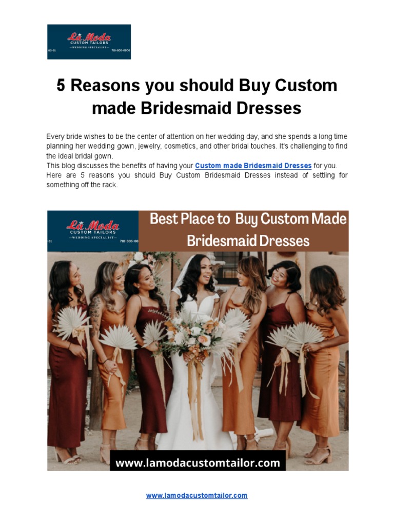 Custom Made Bridesmaid Dresses | PDF | Bridesmaid | Bride