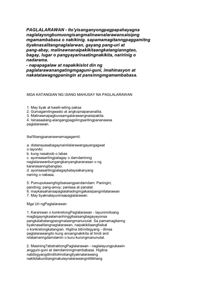 PAGLALARAWAN | PDF