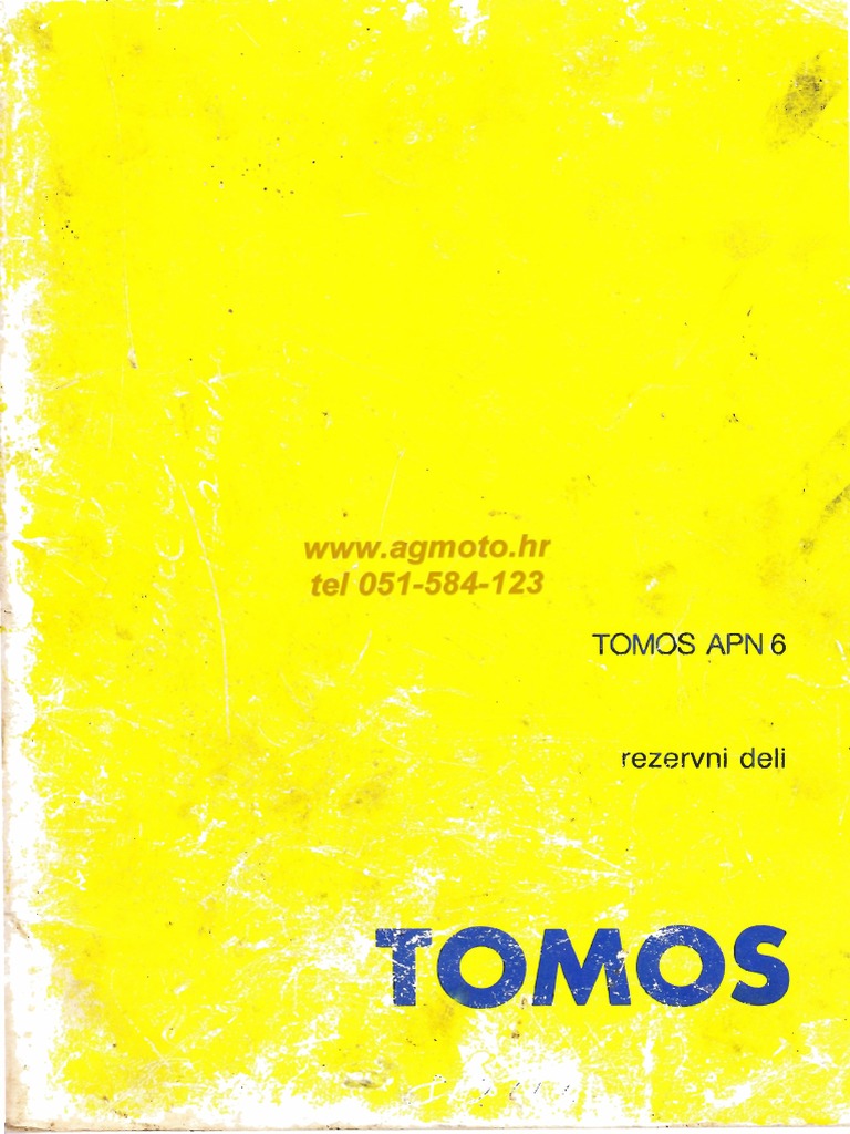 TOMOS APN6 86G. Priručnik | PDF
