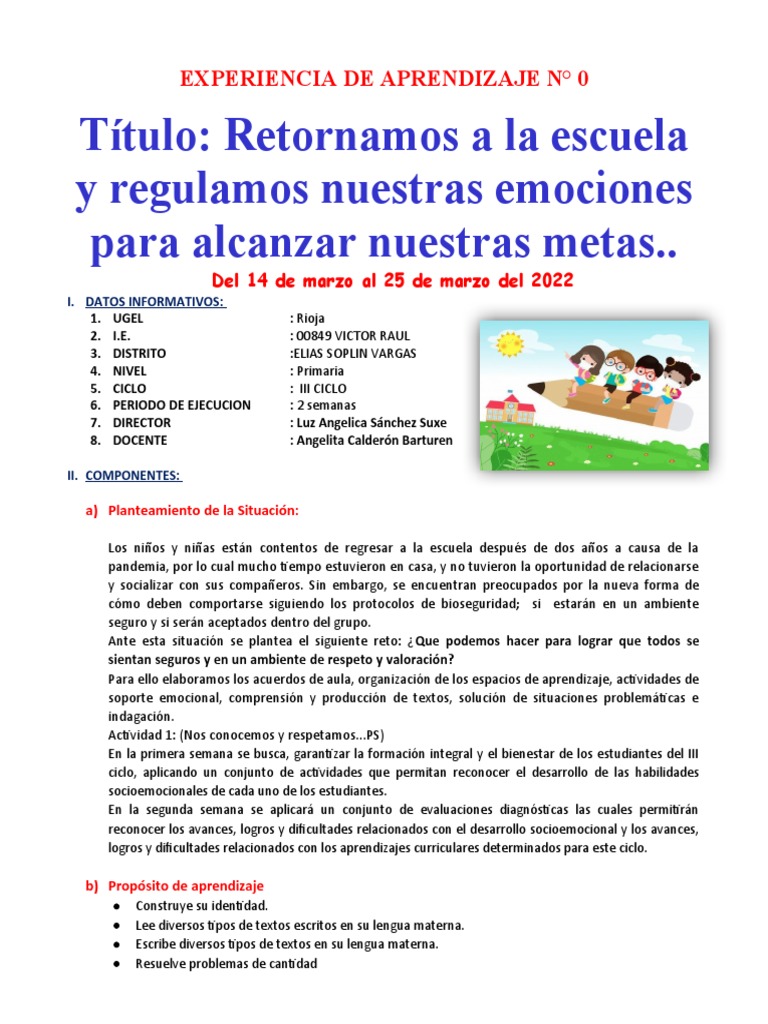 Actividades Socioemocionales en Primaria | PDF | Evaluación | Las emociones