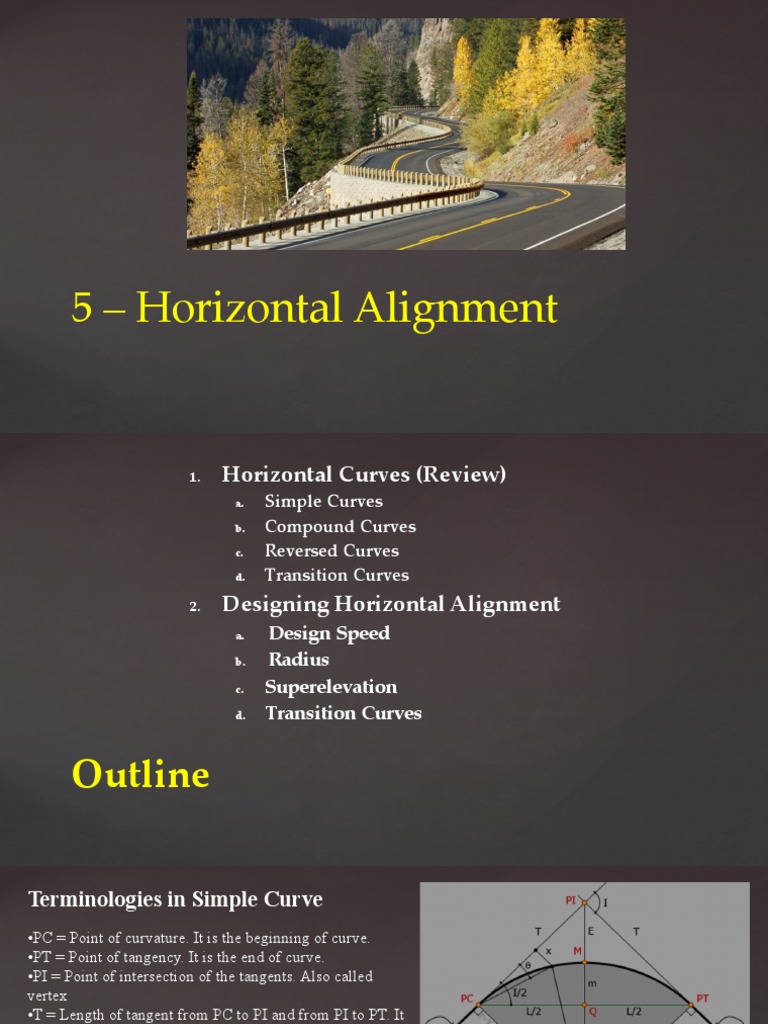 5 Horizontal Alignment | PDF | Tangent | Angle