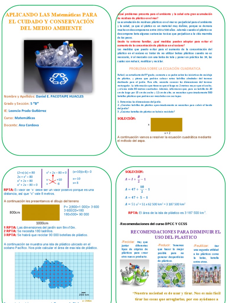 Diptico Final | PDF | Reciclaje | El plastico