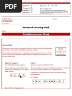 Answer Sheet CAE | PDF