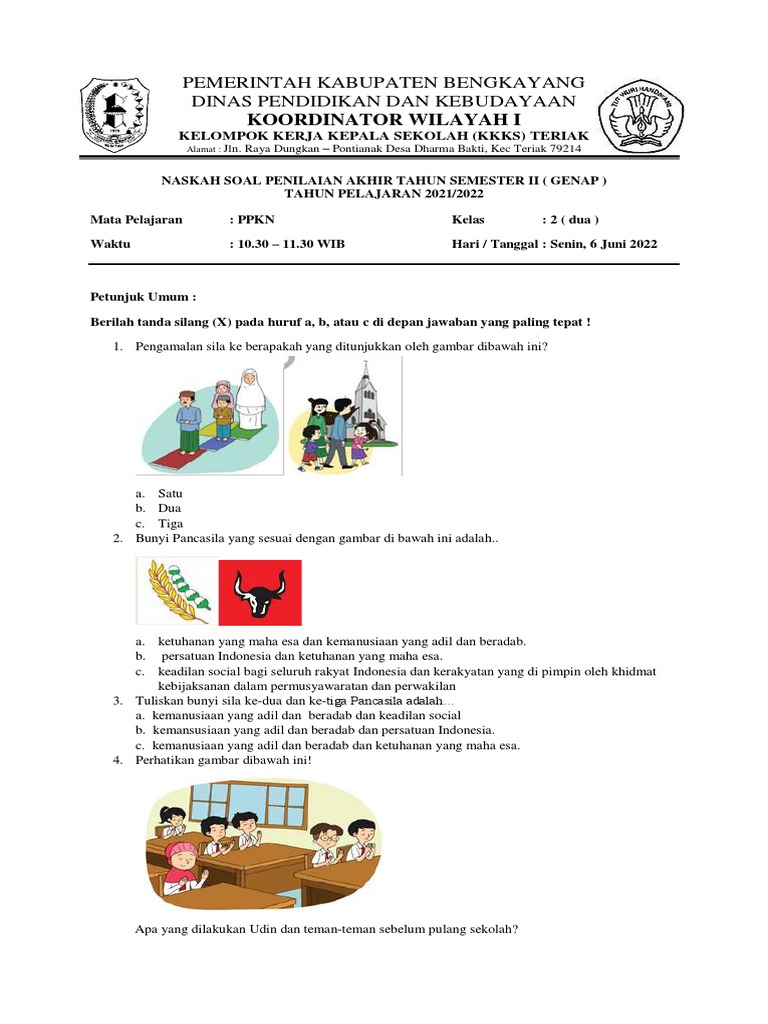 SOAL PPKN KELAS 2 | PDF | Seni