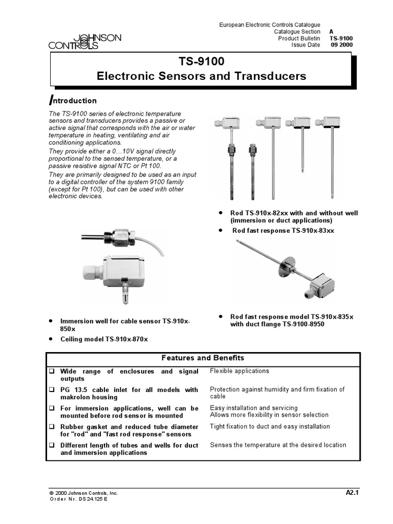 4 Ts-9101-8222 Temperature Sensor | PDF | Electrical Resistance And ...