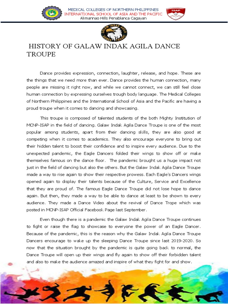 History of Galaw Indak Agila Dance Troupe | Download Free PDF ...