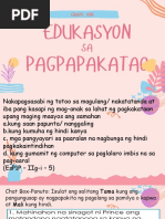 ESP 1 QUARTER 3 WEEK 4 Pagsunod Sa Utos NG Magulang at Nakakatanda | PDF