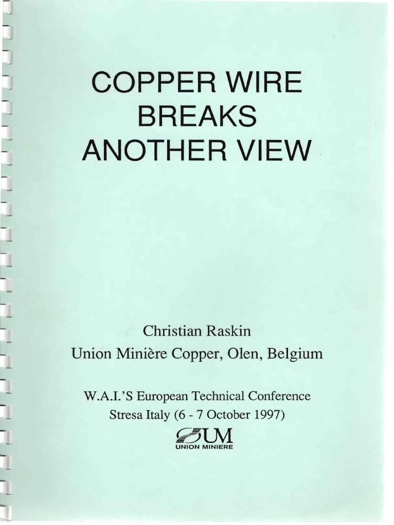 Wire Breaks | Download Free PDF | Scanning Electron Microscope | Wire