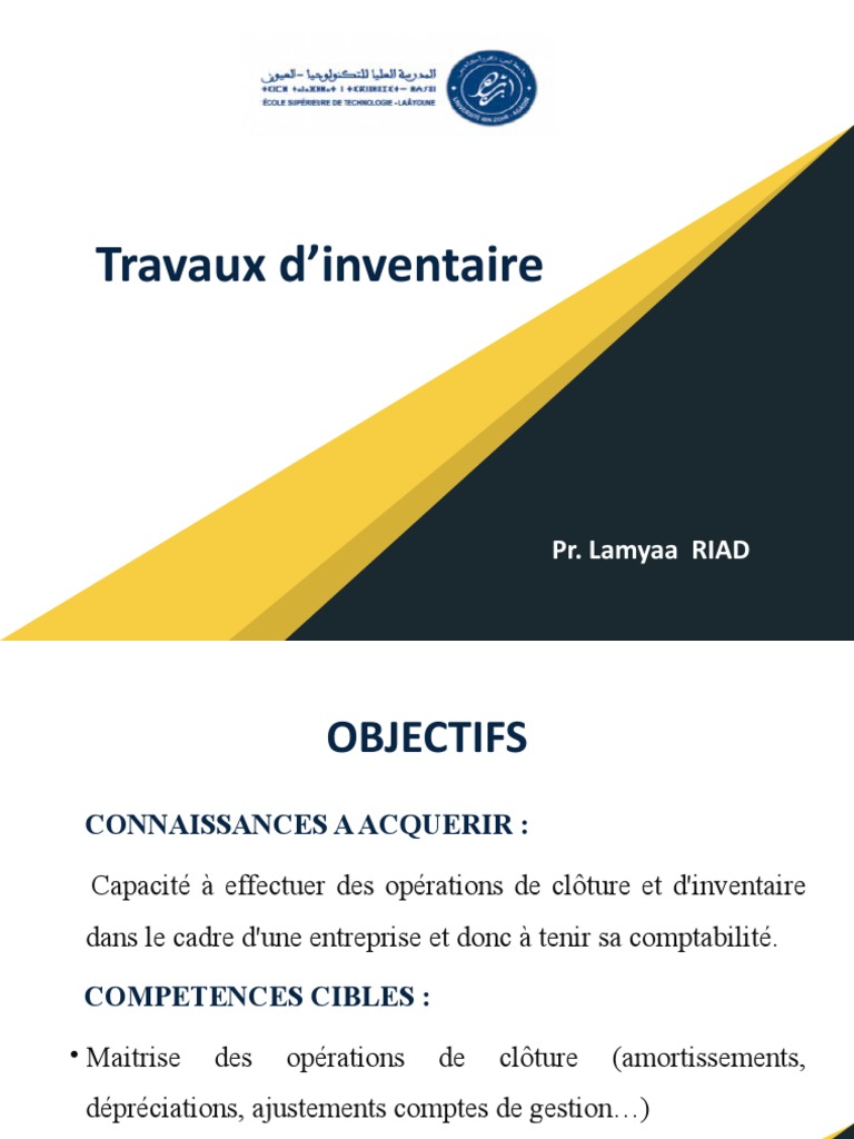 Travaux D Inventaire Copie Pdf Dépréciation Facture