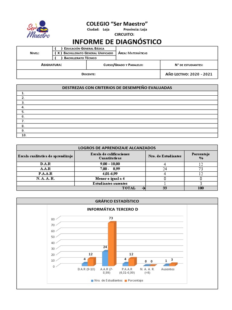 Formato Informe Diagnostico | PDF