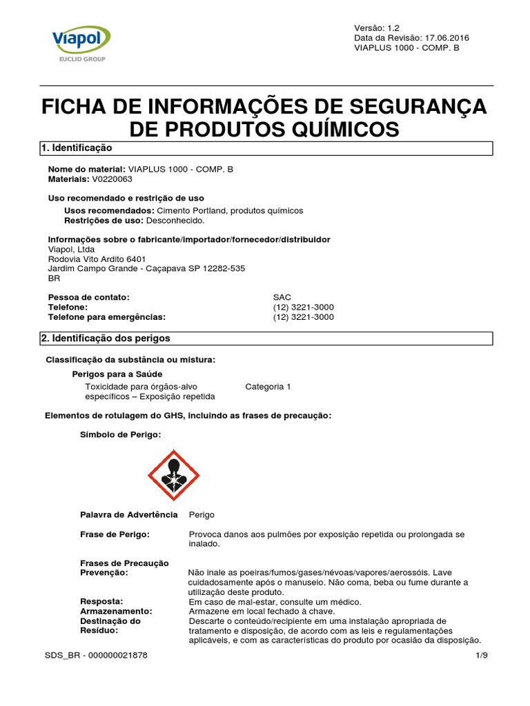 Fispq-Viaplus-1000-Compb - IMPERMEABILIZAÇÃO - ETA | PDF | Magnésio | Vapor